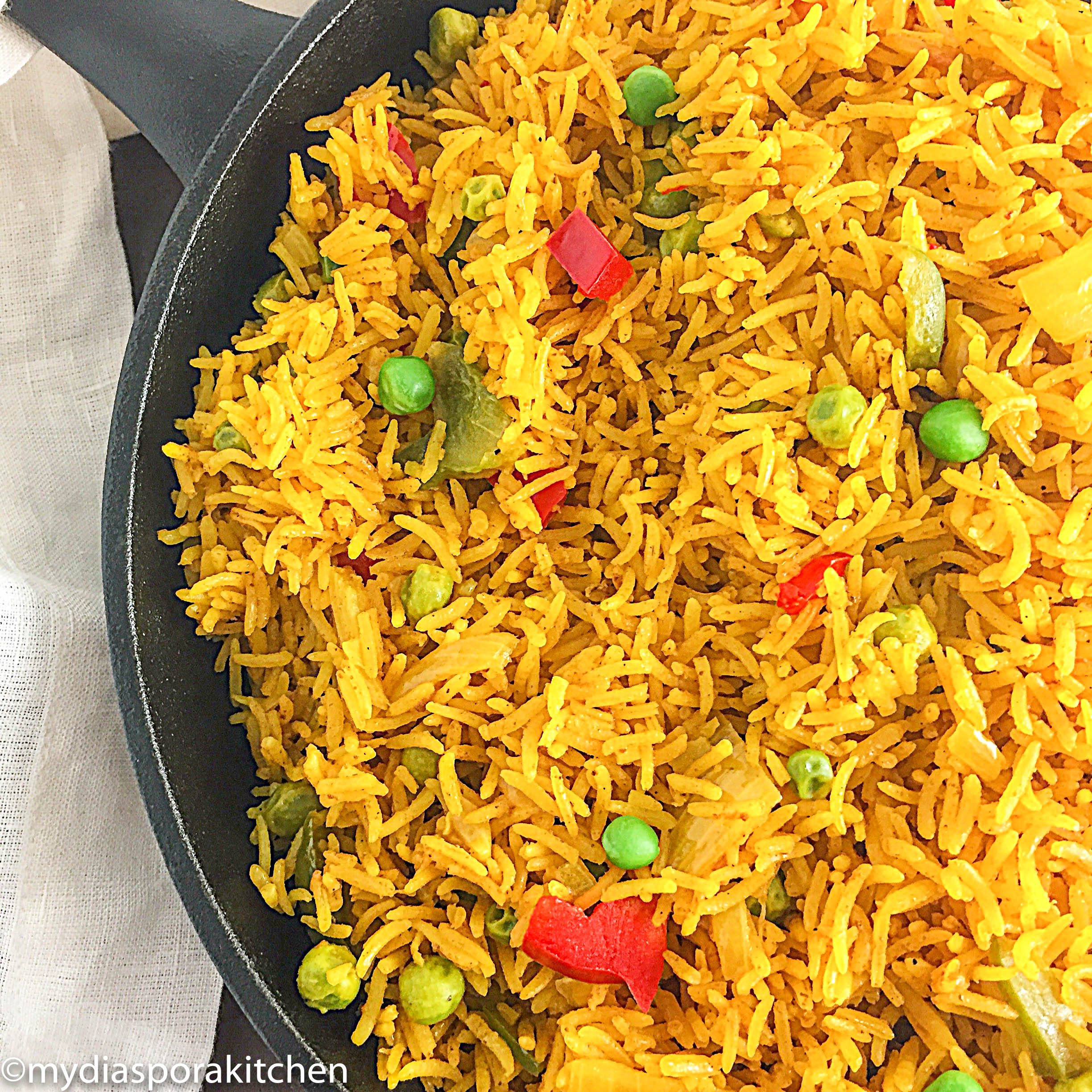 Delightfully Yum Turmeric Rice Skillet - My Diaspora Kitchen