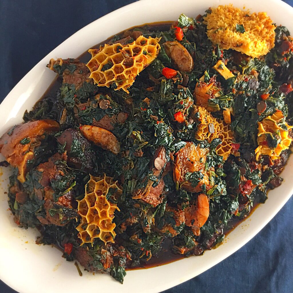 Efo riro (Nigerian Spinach stew recipe) - My Diaspora Kitchen