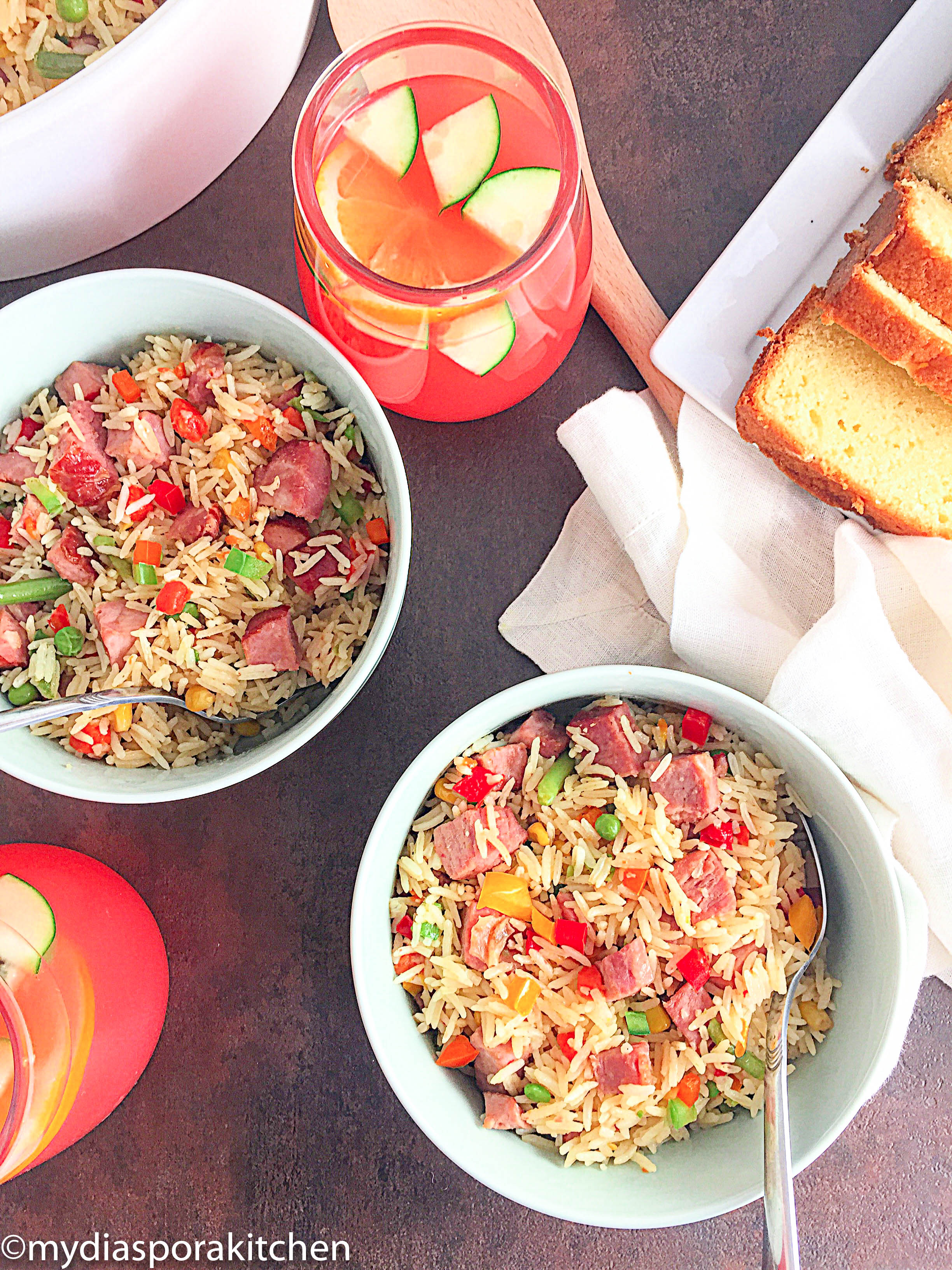 Easy One Pot Hatfield Ham Fried Rice - My Diaspora Kitchen