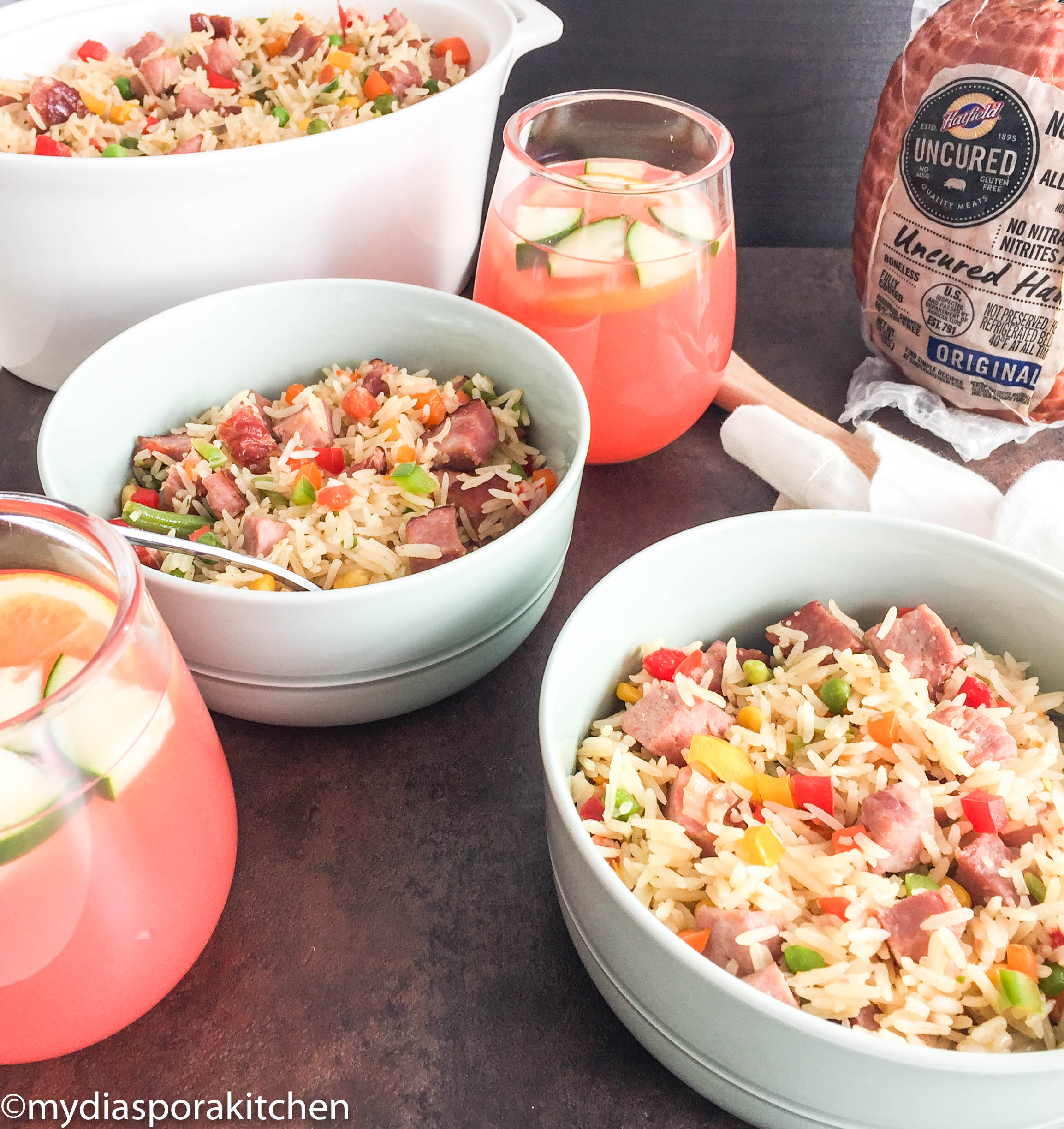 Easy One Pot Hatfield Ham Fried Rice - My Diaspora Kitchen