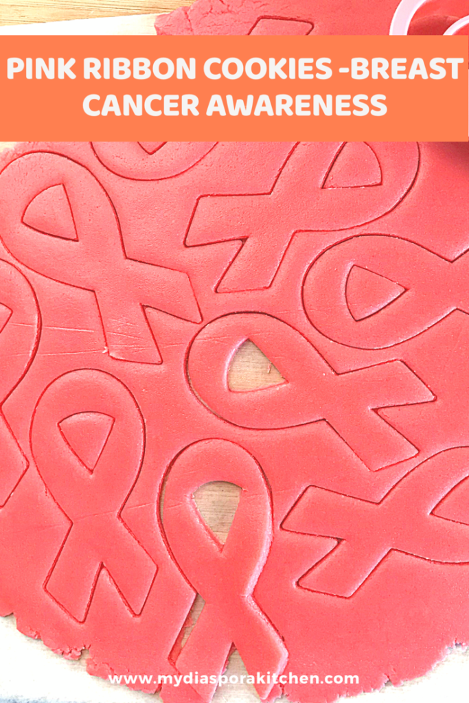 Pretty Pink Ribbon Cookies - My Diaspora Kitchen