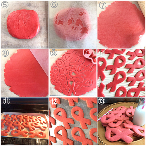 Pretty Pink Ribbon Cookies - My Diaspora Kitchen