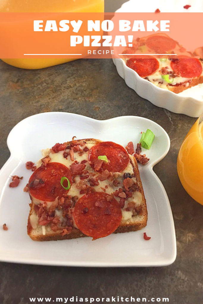 Easy No-bake microwave Pizza - My Diaspora Kitchen