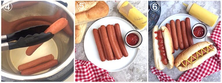 Instant pot hot dogs (Boiling hot dogs) - My Diaspora Kitchen