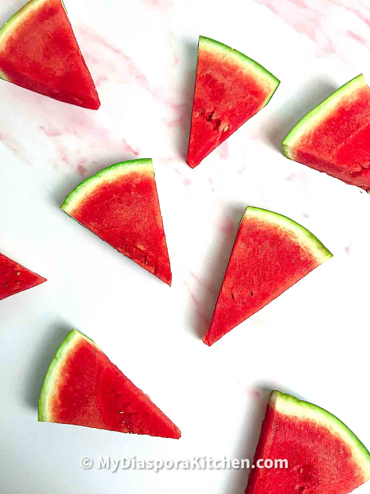 How to cut watermelon into triangles, sticks or cubes - My Diaspora Kitchen