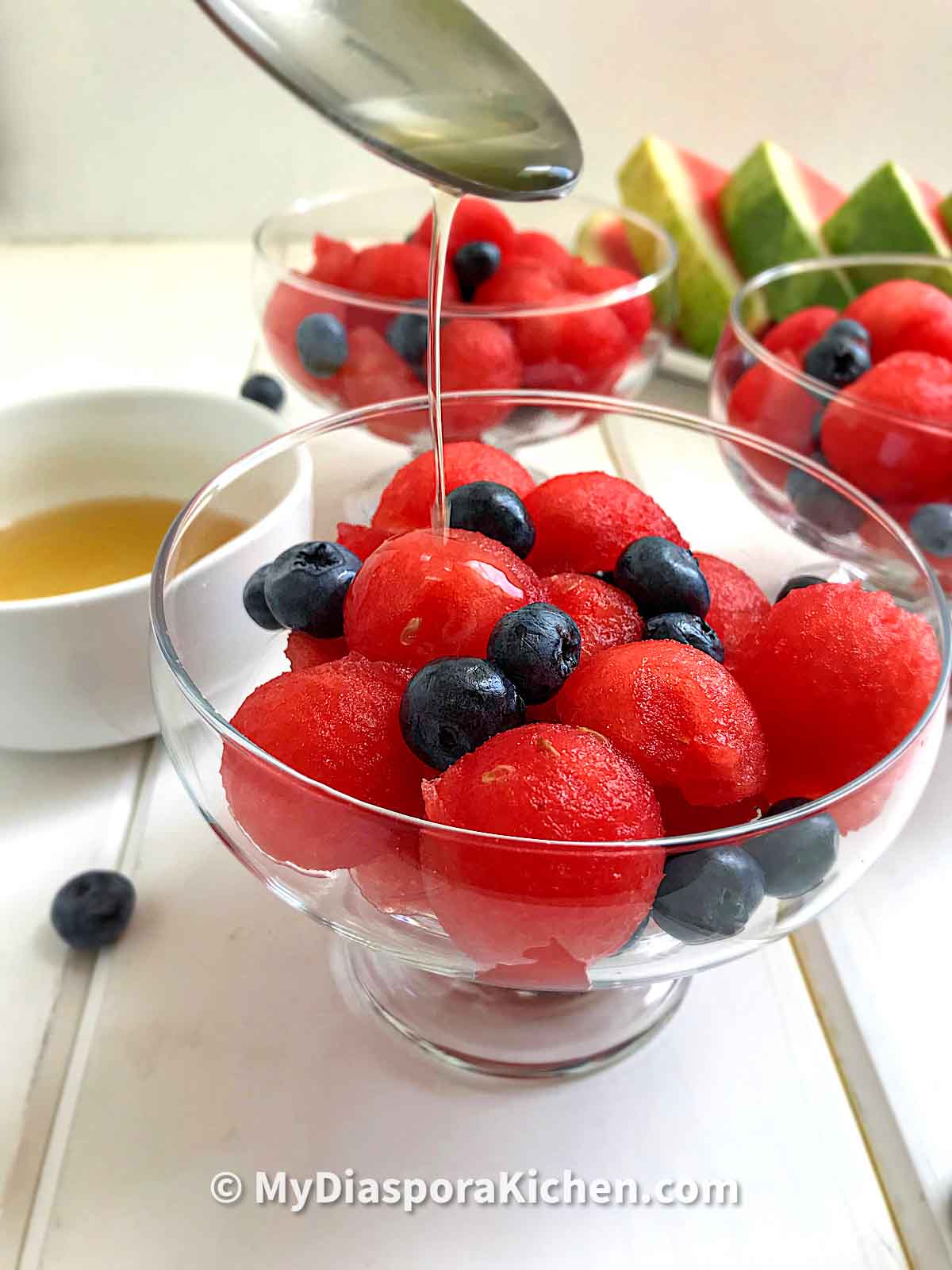 Easy Blueberry Watermelon Salad - My Diaspora Kitchen